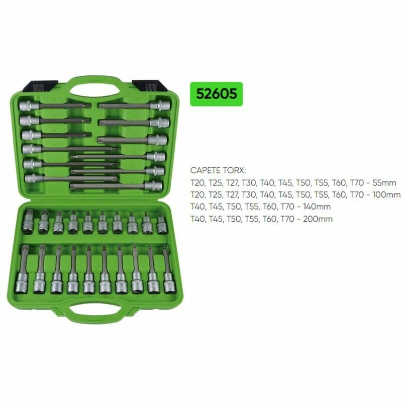 TRUSA CAPETE TUBULARE TORX 1/2" PENTRU SURUBURI CU 32 PIESE - Piese ...